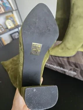 Jeffrey Campbell | Shoes | Jeffrey Campbell Olive Green Suede Over The ...